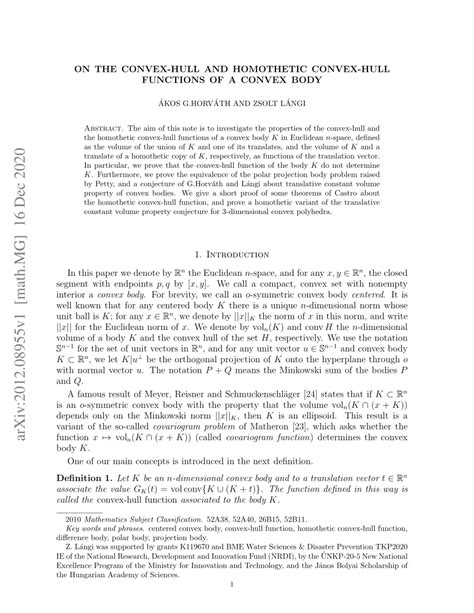 pdf on the convex hull and homothetic convex hull functions of a convex body
