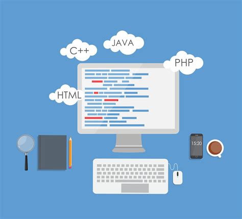 programming coding flat concept vector illustration 3065387 vector art at vecteezy