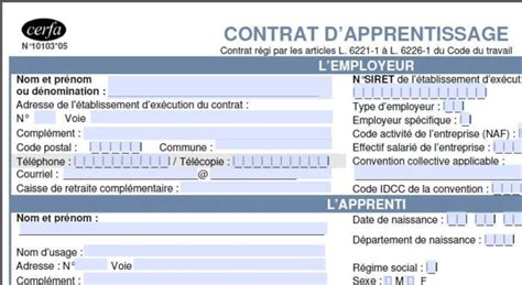Un nouveau modèle de contrat d apprentissage depuis le 1er juillet 2012