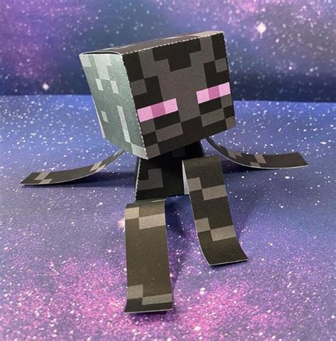 Papermau Minecraft Enderman Paper Toy In Kooky Style By Landis Productions Paper Toys