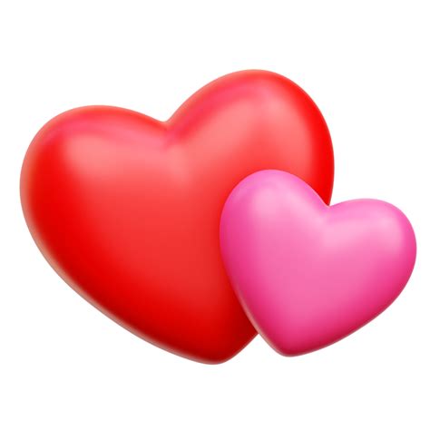 D Hearts Valentine D Illustration Png
