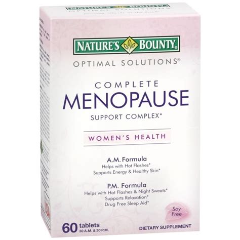 Natures Bounty Optimal Solutions Complete Menopause Support Complex