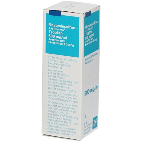 Novaminsulfon 1 A Pharma Tropfen 500 Mg Ml 50 Ml Shop Apotheke