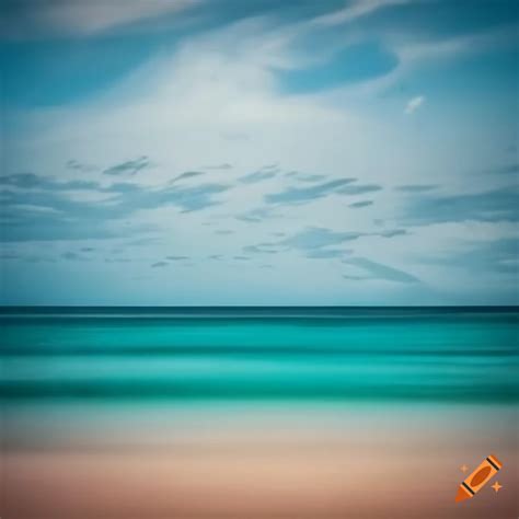 Sandy Beach With Clear Blue Water On Craiyon