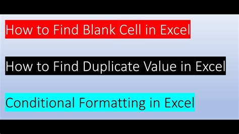 How To Remove Blank Cell In Excel Duplicate Value And Conditional