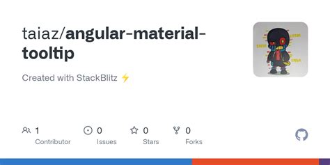 GitHub Taiaz Angular Material Tooltip Created With StackBlitz