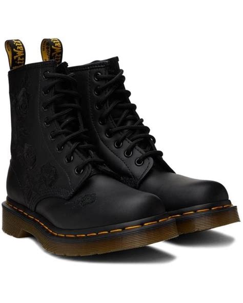 Dr Martens 1460 Vonda Mono Women S Floral Boots Black Softy Lyst