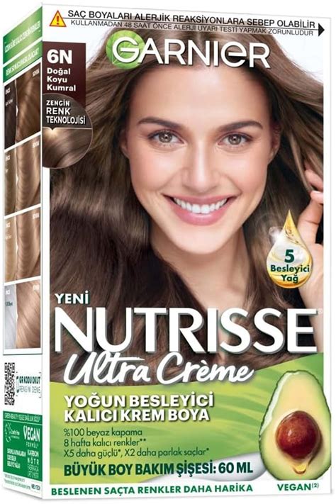 Garnier Nutrisse Yoğun Besleyici Kalıcı Krem Saç Boyası 6N Doğal Koyu