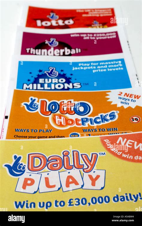 National Lottery Play Slip Game Hi Res Stock Photography And Images Alamy
