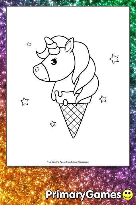 Coloring Pages Unicorn Ice Cream Coloring And Drawing