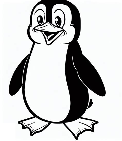 Coloriage Pingouin Mignon Gratuit télécharger et imprimer gratuit sur