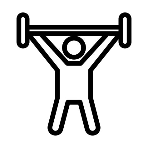 diseño de icono de levantamiento de pesas 13444366 Vector en Vecteezy