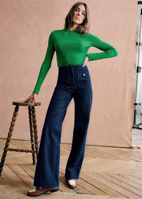 Pantalon Dan Indigo Coton Biologique Sézane