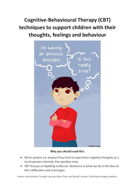 PDF Cognitive Behavioural Therapy CBT Techniques To Support