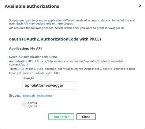 oauth 2 0 authorization code flow with pkce in swagger ui from an openapi definition stack