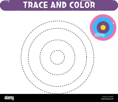 Trace And Color Circles Basic Geometric Shapes Educational Game