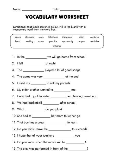 Free 6th Grade English Worksheets Free Grammar Worksheet Grammar
