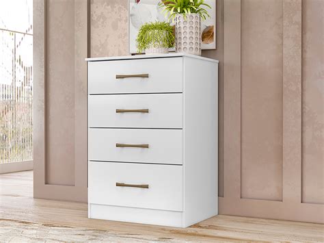 Cômoda 4 Gavetas Ms913 Branco Moval Alpoim Estofados