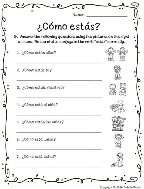 Free Printable Spanish Worksheets For Beginners Free Templates Printable