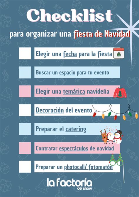 Checklist para organizar una fiesta navideña