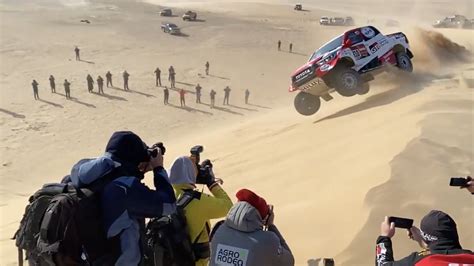 Toyota Hilux Racer Flips Twice At Dakar Rally Keeps On Truckin
