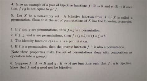 solved 4 give an example of a pair of bijective functions