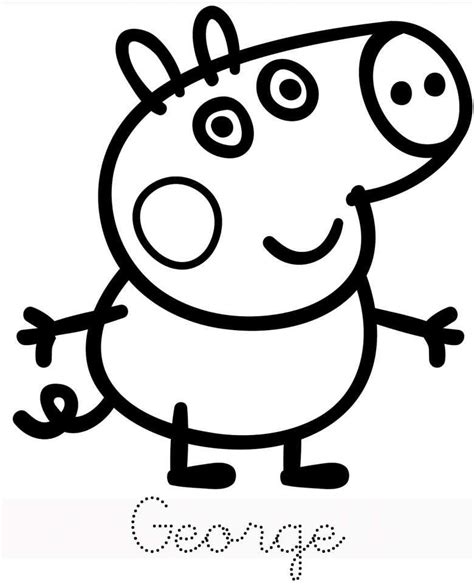Disegno Di George Da Colorare Peppa Pig Colouring Peppa Pig Coloring