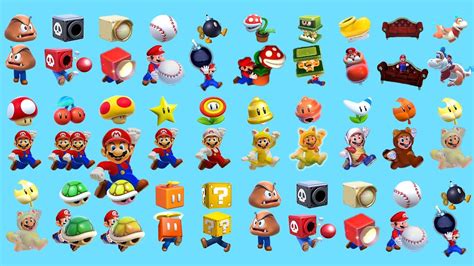All Power Ups And Items In Super Mario 3D World Game YouTube