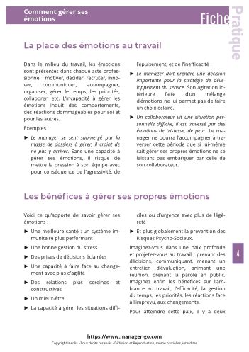 Comment gérer ses émotions PDF à télécharger