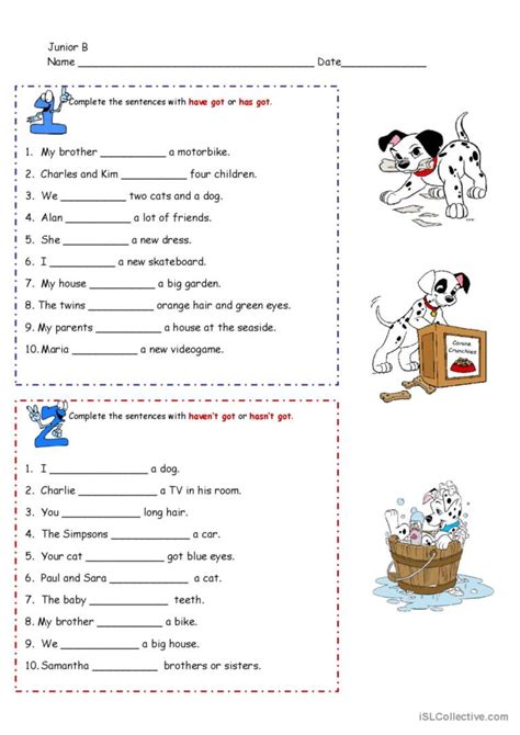 Have Got English Esl Worksheets Pdf Doc
