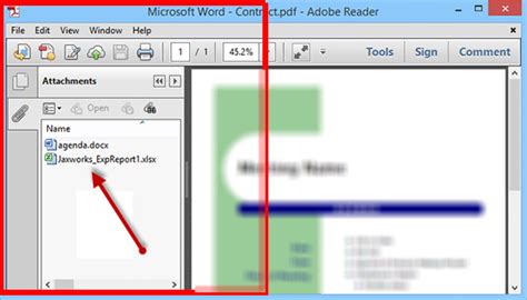 how to open attachments in a pdf file