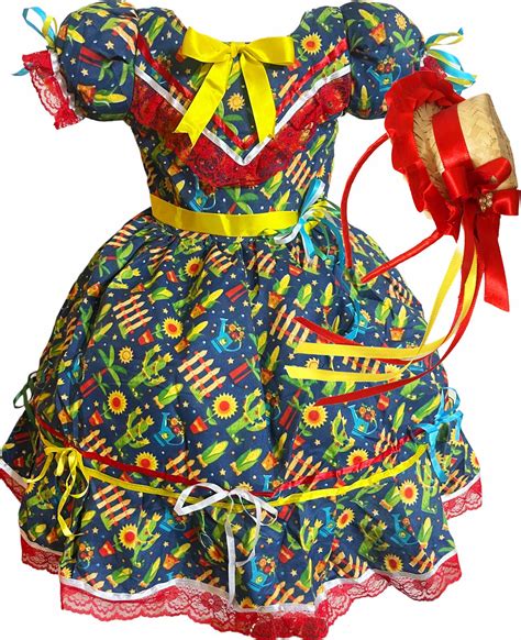 Vestido São João Caipira Xadrez Adulto Pink Quadrilha Veludo