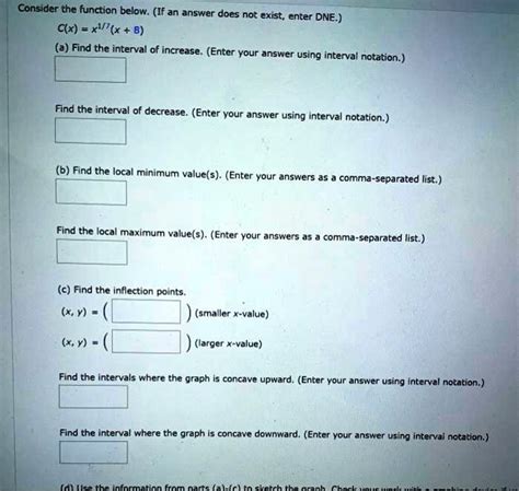 solved consider the function below if an answer does not exist enter dne c x nntx 8 a