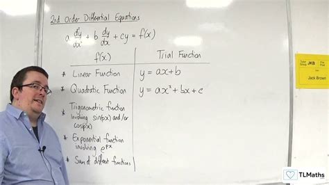 a level further maths i5 10 2nd order differential equations particular integrals overview