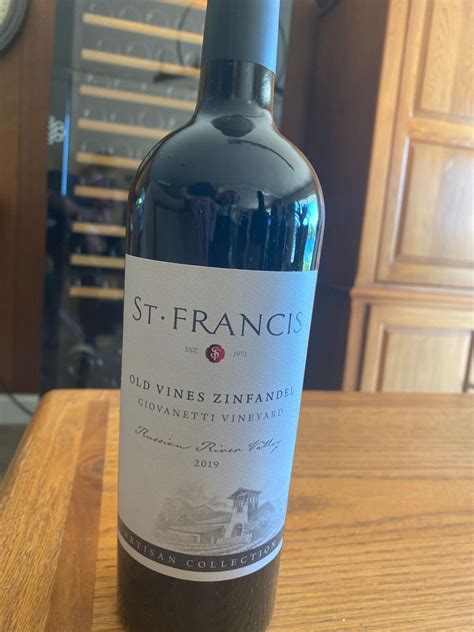 2019 St Francis Zinfandel Old Vines Giovanetti Vineyard USA