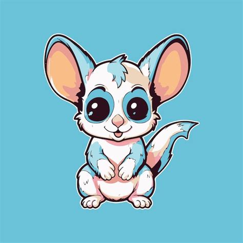 Ilustración de dibujos animados de un cachorro con ojos grandes