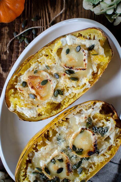 Courge Spaghetti Au Four Gratin E Au Ch Vre Recette Facile