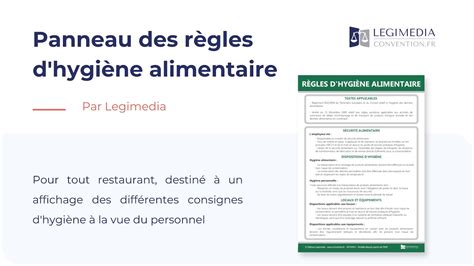 Panneau d affichage des règles d hygiène alimentaire Legimedia YouTube
