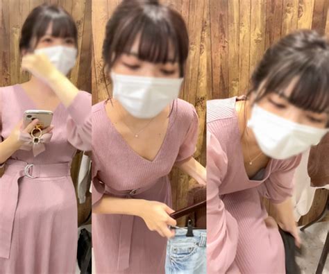 胸ちら12 アパレル店員ライブ配信 ライブ胸ちら