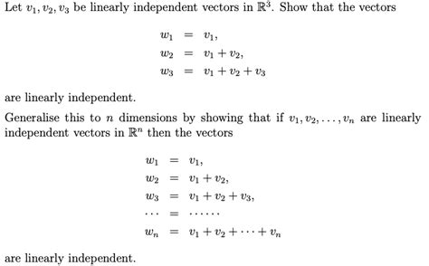 solved let v1 v2 v3 be linearly independent vectors in r 3