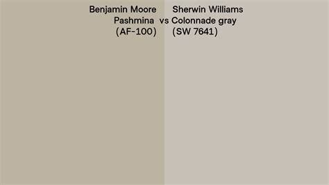 Benjamin Moore Pashmina AF 100 Vs Sherwin Williams Colonnade Gray SW