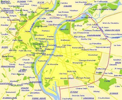 Plan Et Carte Des Quartiers De Lyon Districts Et Banlieue Off