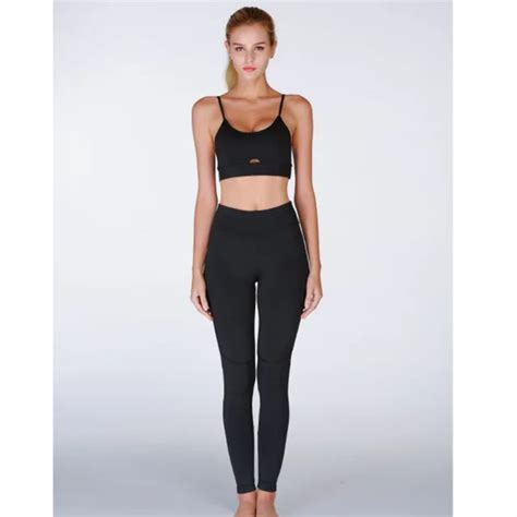 2018 Sexy Yoga Set Women Gym Fitness Clothing Jogging Suit Sling Sport Bra High Waist Training
