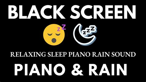 Relaxing Sleep Music Soft Piano With Rain Sound 24h Black Screen For