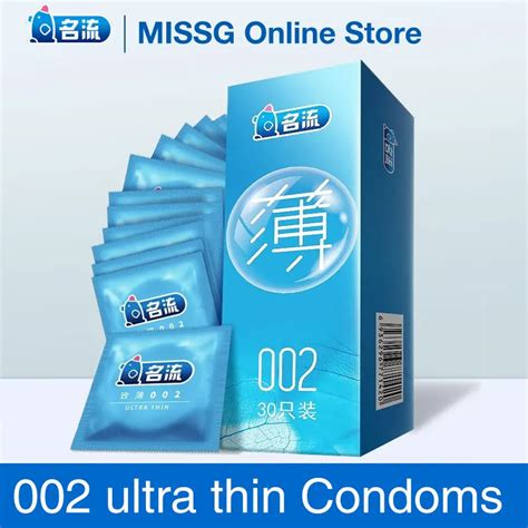 Personage 30pcs Ultra Thin 002 Condoms Natural Latex Lubricated Cock Condom Intimate Penis Cock