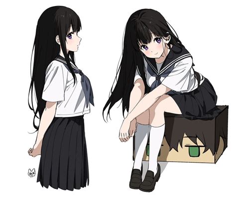Chitanda Eru And Oreki Houtarou Hyouka Drawn By Mery Yangmalgage