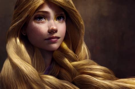 Rapunzel From Tangled In Real Life Golden Hair Hyper Midjourney