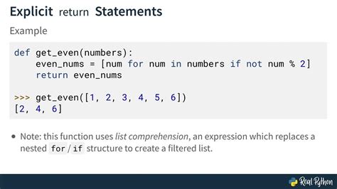 returning outside a function in python exploring the syntax and usage