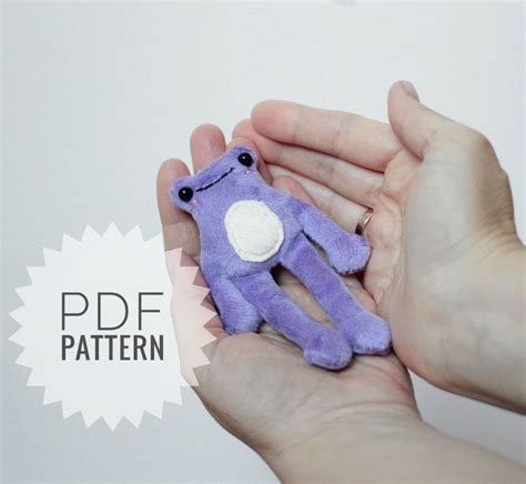 Mini Frog Pdf Pattern Leggy Frog Sewing Tutorial Cute Etsy Sewing