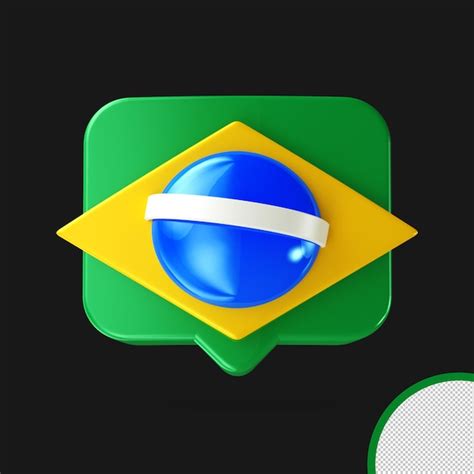 7 de septiembre icono 3d día de la independencia de brasil Archivo